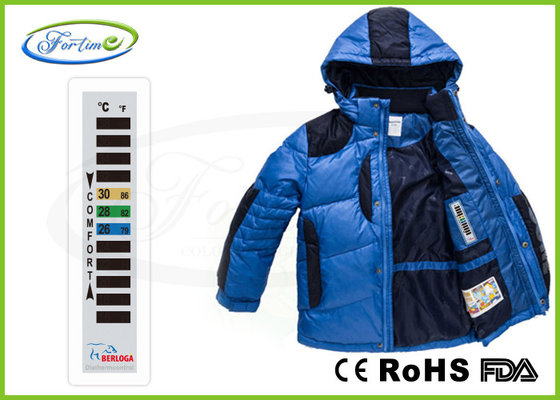 Durable Household Plastic LC Thermometer for Clothes / Coats 16 ~ 38 ℃