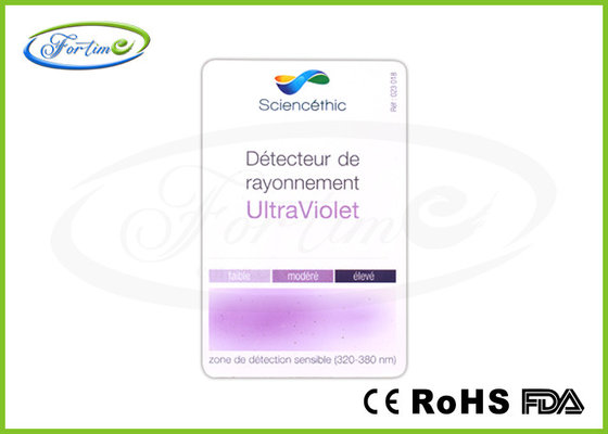 Photochromic UV Indicator Card Plastic Color Change UV Testing Card For Promotion Gift