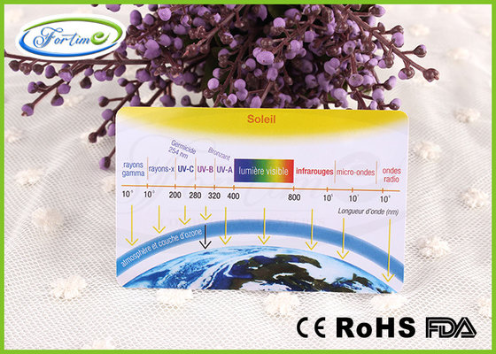 Photochromic UV Indicator Card Plastic Color Change UV Testing Card For Promotion Gift