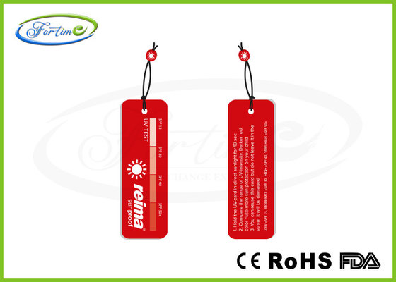 Plastic Promotional UV Test Cardsfor UV Ray Intensity Testing , Summer Outdoor UV Testing Card