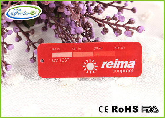 Plastic Promotional UV Test Cardsfor UV Ray Intensity Testing , Summer Outdoor UV Testing Card