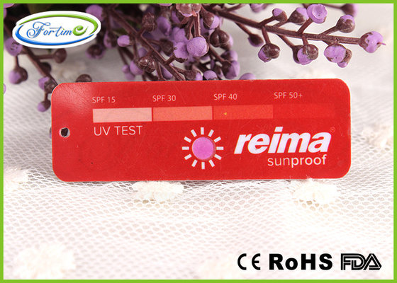 Plastic Promotional UV Test Cardsfor UV Ray Intensity Testing , Summer Outdoor UV Testing Card