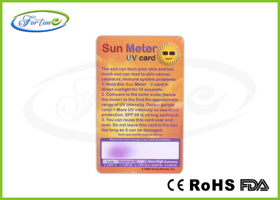 UV Sensitive Color Change UV Test Card ,  Summer UV Ray Intensity Test Card for Sunscreen