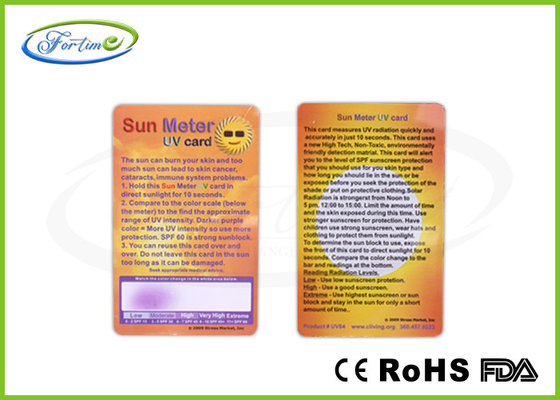 UV Sensitive Color Change UV Test Card ,  Summer UV Ray Intensity Test Card for Sunscreen