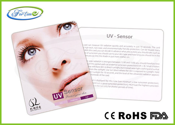 Summer Skin Care Color Changing UV Testing Sensor Card for Check UV Radiation Intensity