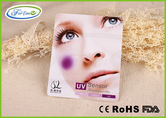 Summer Skin Care Color Changing UV Testing Sensor Card for Check UV Radiation Intensity