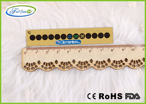 LCD Adhesive Color Changing Fish Tank Thermometer Strip 10 - 34℃ High Accuracy