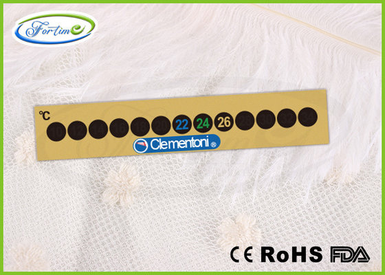 LCD Adhesive Color Changing Fish Tank Thermometer Strip 10 - 34℃ High Accuracy