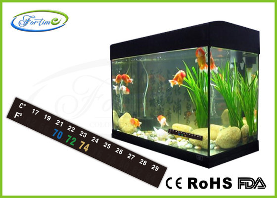 PET Liquid Crystal Aquarium Thermometer Sticker Sensitive 17 - 29 ℃