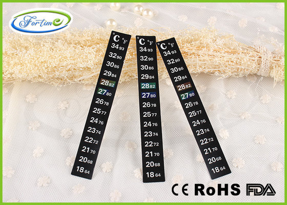 Color Changing Aquarium Thermometer Sticker , PET Fish Tank Liquid Crystal Thermometer