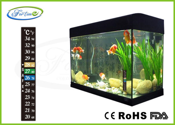 Color Changing Liquid Crystal Aquarium Thermometer Strip with Back Adhesive Sticker