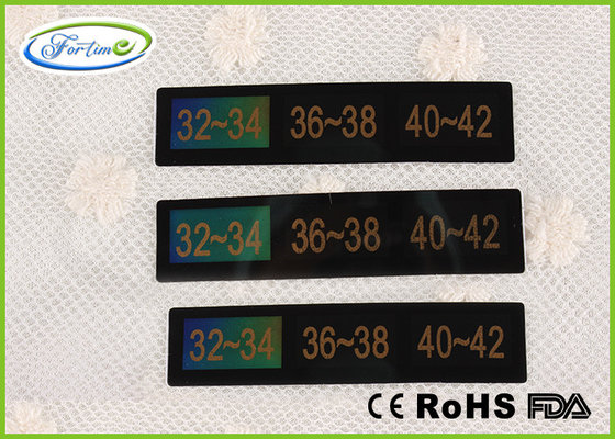 Medical Flexible PET Color Changing Thermometer Strip for Baby Forehead 32 ～ 42 ℃
