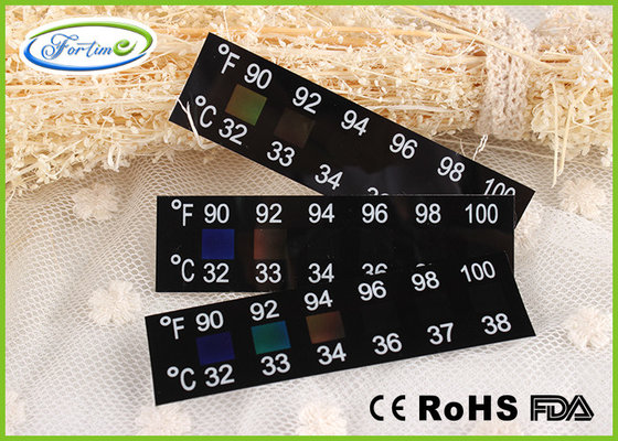 Reversible Temperature Indicating Labels LCD Thermometer Strip for Household / Diagnostic