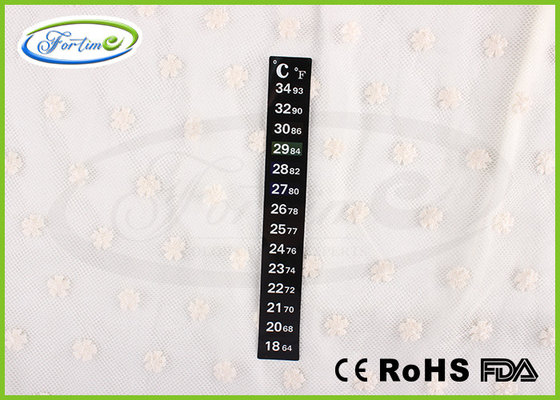 Environmental Friendly PET Sticker Thermometer LCD Back Adhesive For Home 18 - 34 ℃