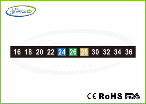 Reusable Vertical PET Adhesive LCD Thermometer Strip Temperature Label 16 ～ 36 ℃