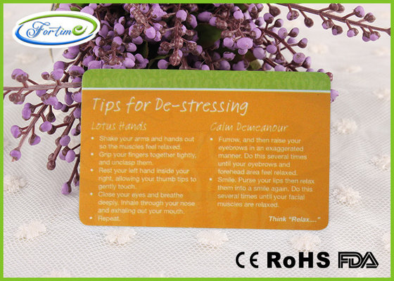 Customized Shape and Printing Plastic Stress Test Card / Mood Cards For Promotional gift
