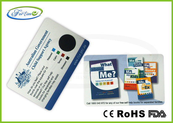 Promotional Pocket size PVC Stress Tester Card / Pressure Test Card For Advertisement
