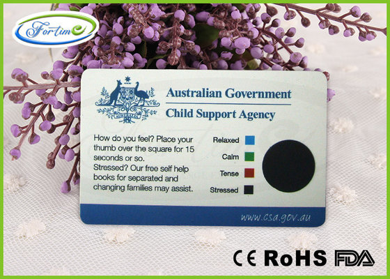 Promotional Pocket size PVC Stress Tester Card / Pressure Test Card For Advertisement