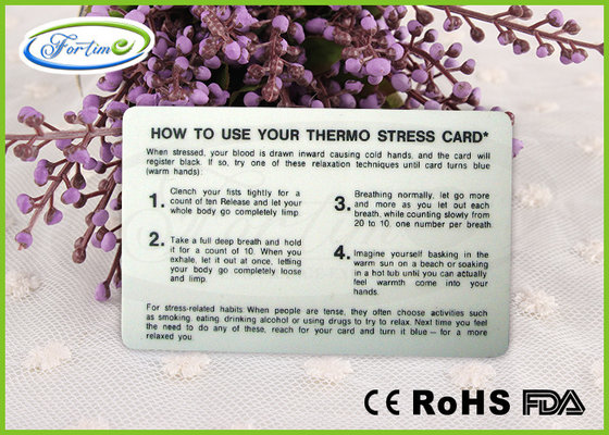 Color Changing Promotional Stress Test Card / Love Test Card for Presure Testing