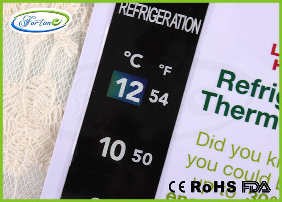 LCD Color Change PVC Refrigerator Thermometer Card 0 - 12℃ High Accuracy