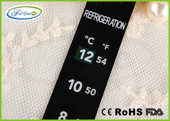 LCD Color Change PVC Refrigerator Thermometer Card 0 - 12℃ High Accuracy