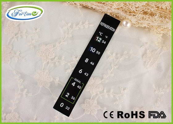 LCD Color Change PVC Refrigerator Thermometer Card 0 - 12℃ High Accuracy