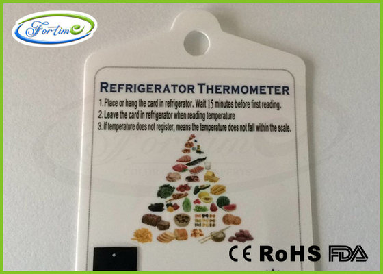 Heat-sensitive Refrigerator Thermometer Strip Liquid Crystal 105 x 55 x 0.55mm