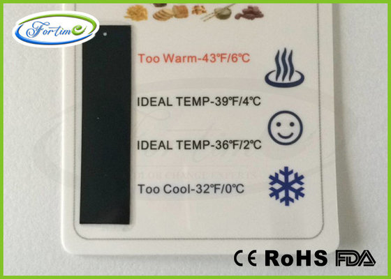 Heat-sensitive Refrigerator Thermometer Strip Liquid Crystal 105 x 55 x 0.55mm
