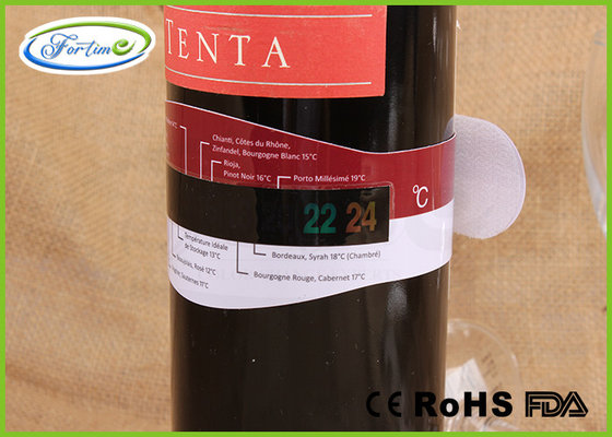 Color Changing Wrap Around Wine Thermometer / Wine Temperature Gauge 4 ~ 24℃