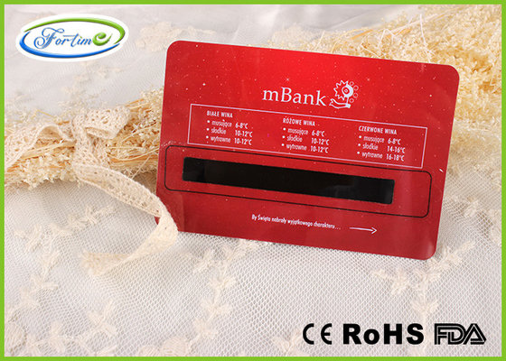 PVC Wine Thermometer Card Wine Serving Temperature Guide 4 ~ 24 ℃ High Precision