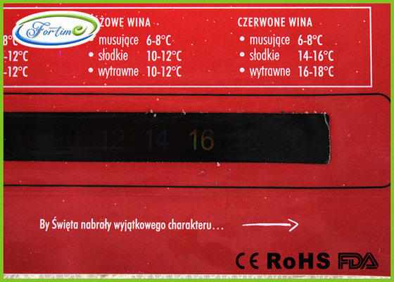 PVC Wine Thermometer Card Wine Serving Temperature Guide 4 ~ 24 ℃ High Precision