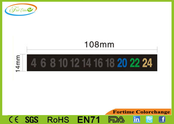 Black PET LCD Thermal Discoloration Thermometer Temperature Stickers