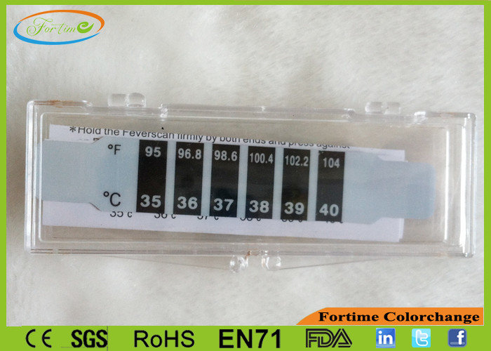 Color Changing Forehead Head Strip , Baby Fever Scan Thermometer Strips