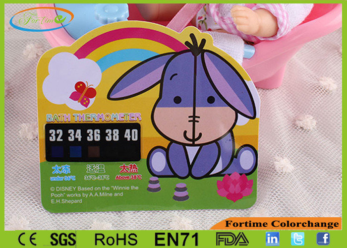 Convenient Mercury Free LCD Thermometer For Baby Bath , 72x83mm Size