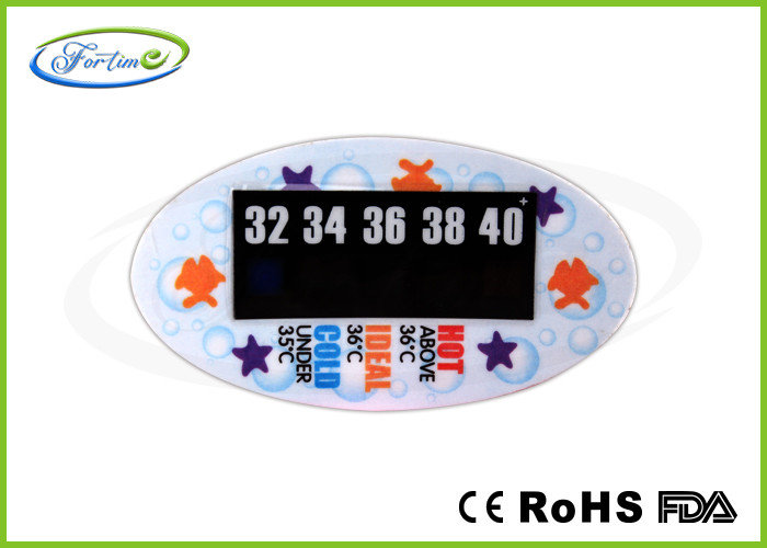 Heat-sensitive Liquid Crystal Baby Bath Thermometer Card For Baby Healthy Care 32 ~ 40 ℃