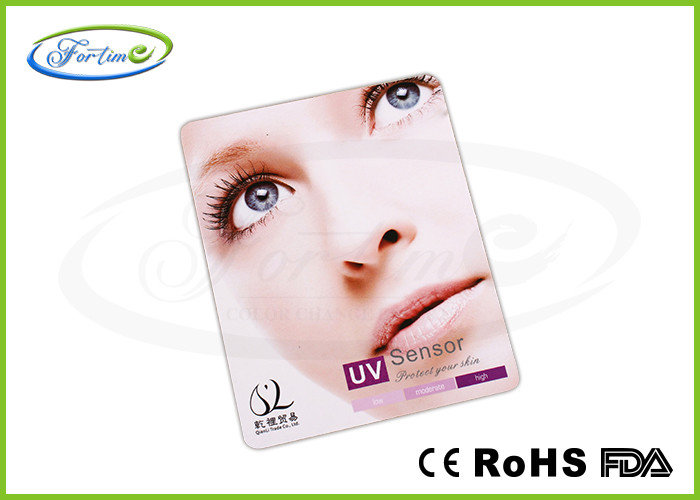 Summer Skin Care Color Changing UV Testing Sensor Card for Check UV Radiation Intensity