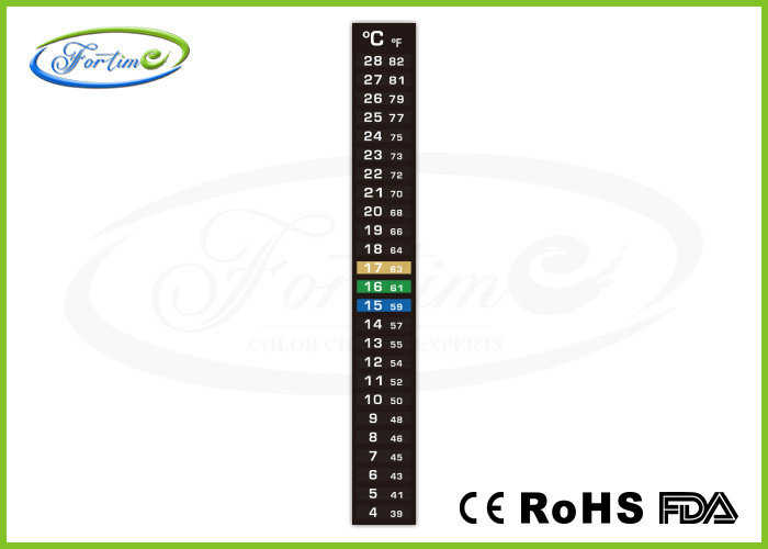 Digital Aquarium Thermometer Sticker , LCD Color Changing Thermometers 3 - 28℃