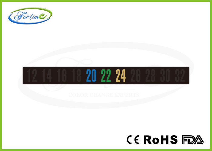 PET Adhesive Color Change Thermometers , Reusable Liquid Crystal Thermometer