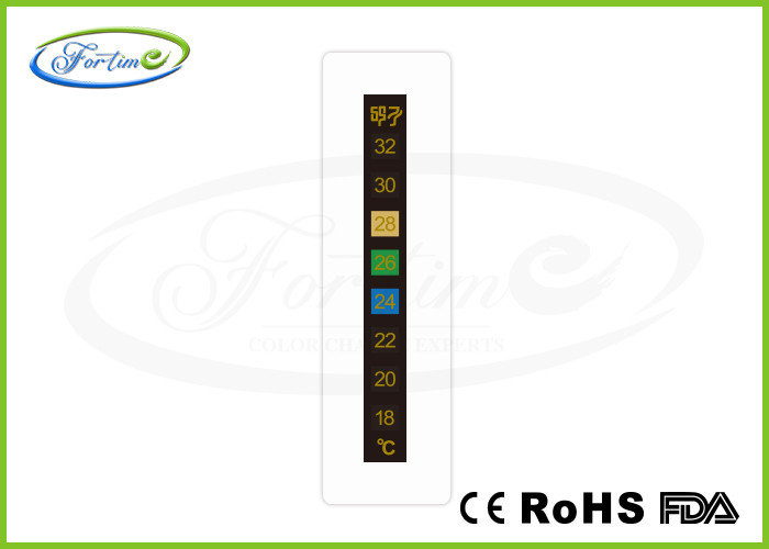 Color Change LCD Thermometer Strip , Accurate Liquid Crystal Thermometer