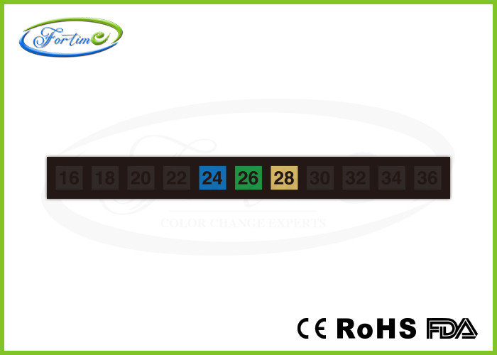 Custom Liquid Crystal Color Changing LCD Thermometer Strip with Adhesive Sticker