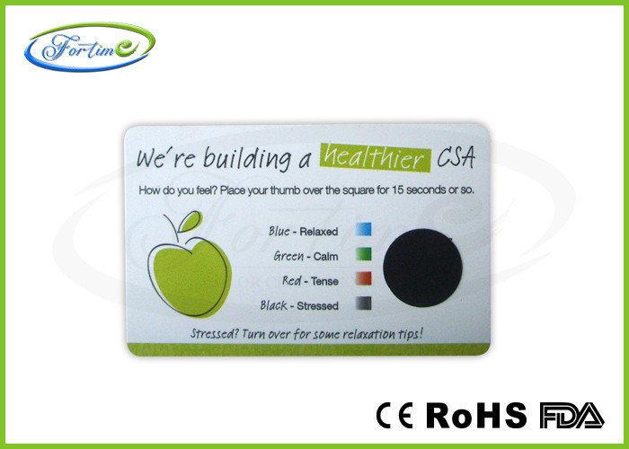 Customized Shape and Printing Plastic Stress Test Card / Mood Cards For Promotional gift