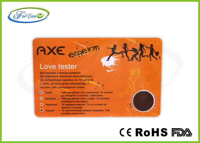 Healthy Care Liquid Crystal Full Color Printing Stress Mood Test Card with Color Changing