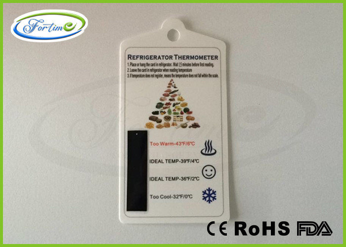 Heat-sensitive Refrigerator Thermometer Strip Liquid Crystal 105 x 55 x 0.55mm