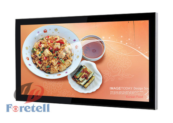 Wireless Wall Mounted Digital Signage Menu Boards Support Multi Language