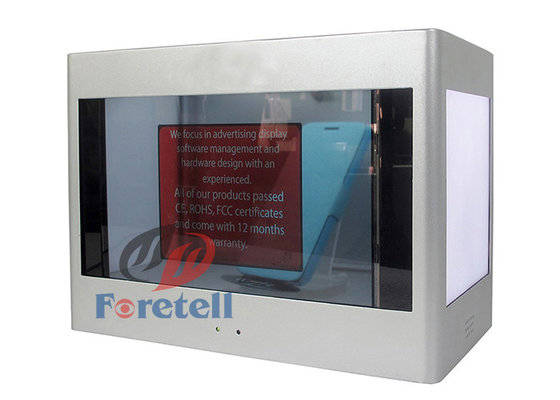 See Through Monitor Screen Transparent LCD Display Luxury Mirror Stainless Steel Materials