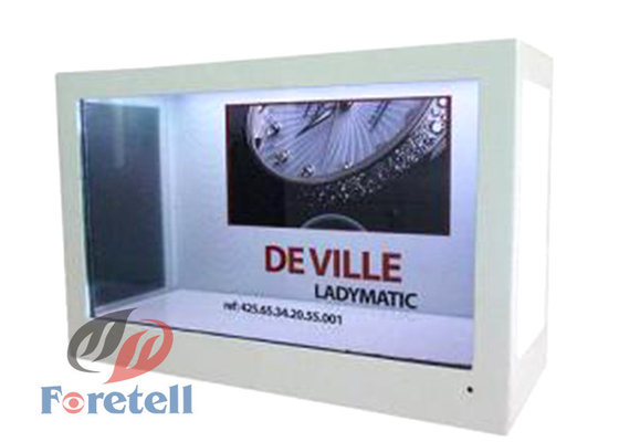 TFT Lcd Panel Transparent LCD Display Advertising Machine 100 ~ 240V Power Supply