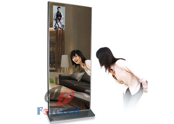 Floor Standing Mirror Digital Signage , Dual Purpose Screen Magic Mirror Display