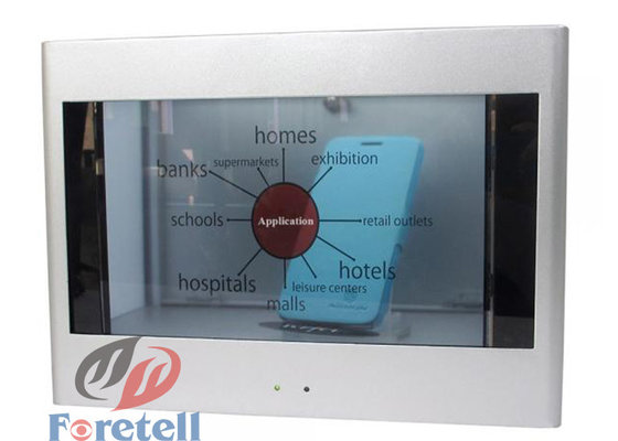 Exhibition Transparent Lcd Showcase , Transparent Touch Display Support Lan / WiFi / 3G
