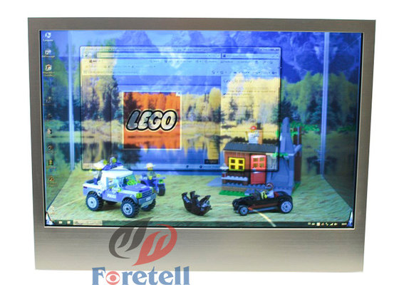Jewelry Exhibition Lcd Transparent Screen Transparent Video Showcase 100 ~ 240V Power Supply