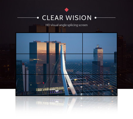 1.7Mm 3x3 Lcd Video Wall Display , Rs232 Seamless Video Wall Remote Control